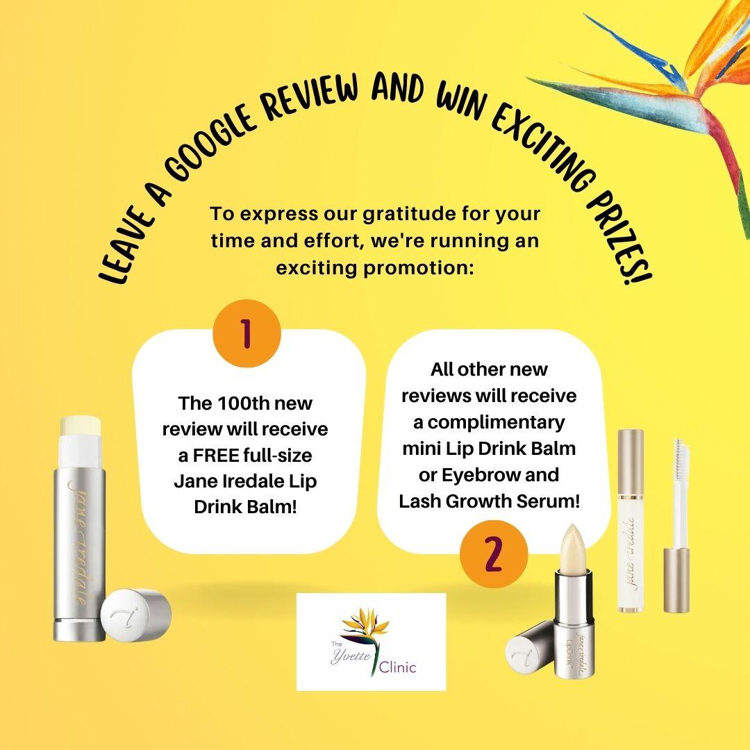 Leave a Google Review and Win! – The Yvette Clinic
